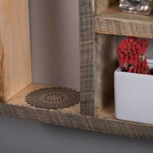 Handmade | Wall Decor | Floating Square Wooden Shelves | Poshmark